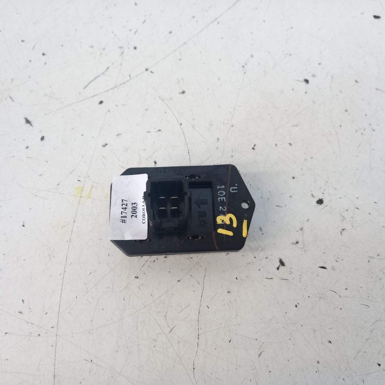 Fan Speed Resistor Corolla Toyota 2003