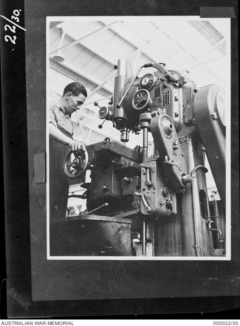 ORDNANCE FACTORY. VERTICAL MACHINE IN THE MILLING SECTION. | Australian ...