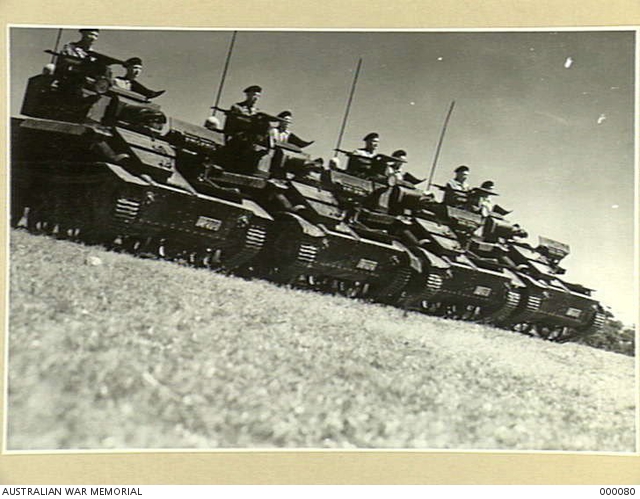 2ND TANK SECTION - AUSTRALIAN TANK CORPS. ARMY. MILITIA. (NEGATIVE BY E ...