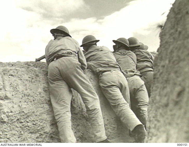 "ON THE FIRE STEP" - TRENCH WARFARE TRAINING. ARMY. MILITIA. (NEGATIVE ...