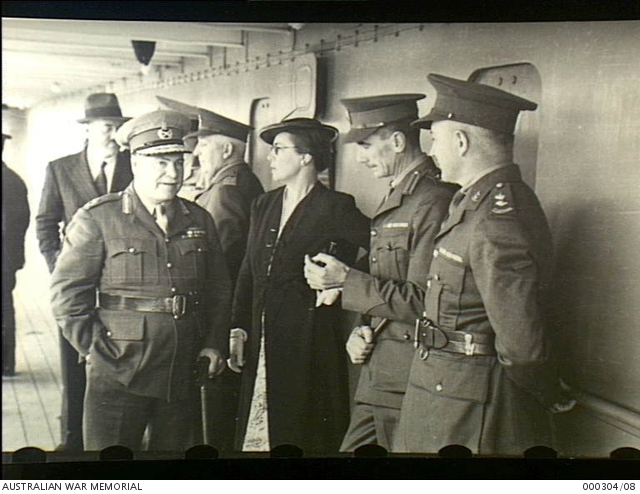 General Sir Thomas Blamey GBE KCB CMG DSO ED, and Mrs Vasey talking to ...