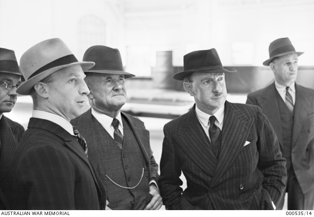 Left to right: unidentified, Right Honourable Sir John Latham, Chief ...