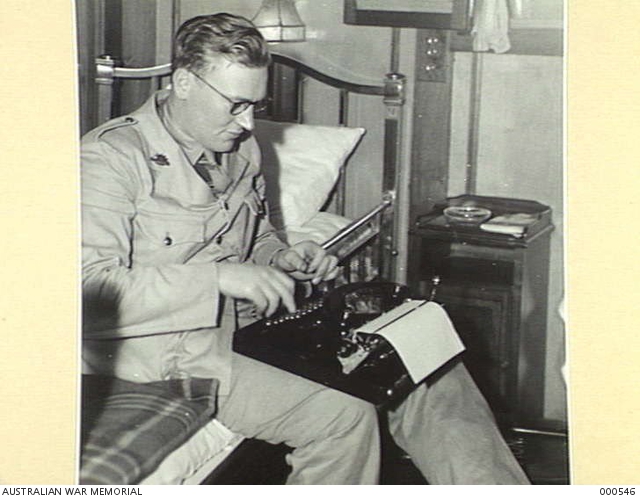 JOHN HETHERINGTON - OFFICIAL WAR CORRESPONDENT ON BOARD SHIP. ARMY ...