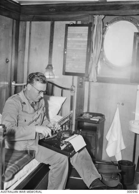 JOHN HETHERINGTON - OFFICIAL WAR CORRESPONDENT ON BOARD SHIP. ARMY ...