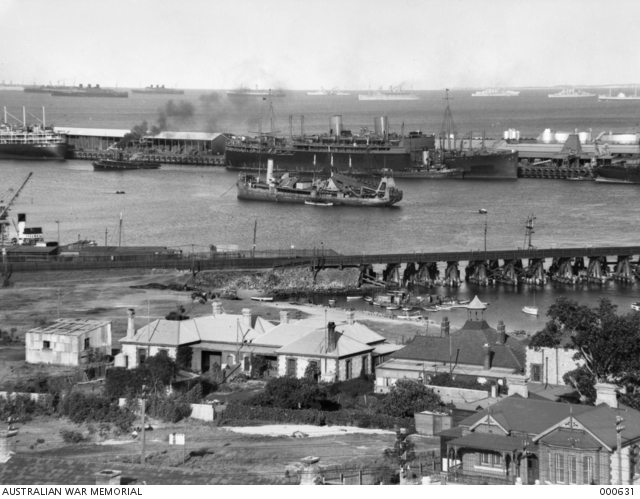 TROOPSHIPS ANCHORED AT FREMANTLE. ARMY. EMBARKATION. | Australian War ...