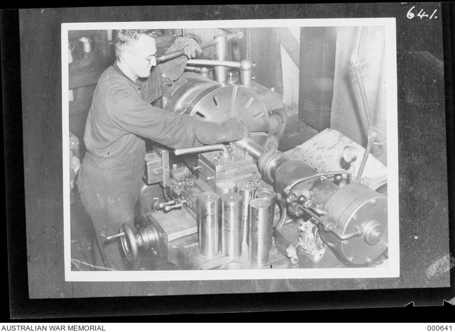 BROKEN HILL PTY LTD. NEWCASTLE - ROUGH TURNING SHELL IN LATHE ...