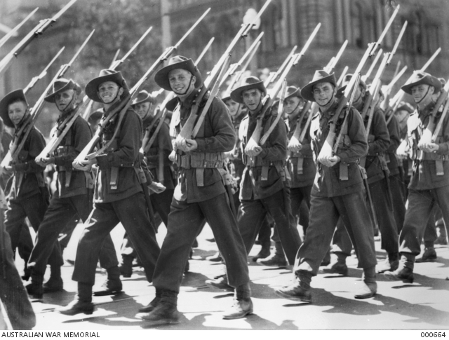 SYDNEY - A.I.F. TROOPS MARCH THROUGH THE CITY. MARCHES. AIF ...