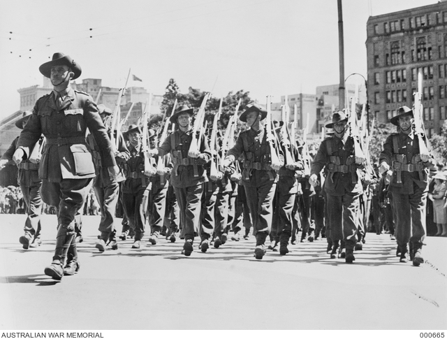 A.I.F. TROOPS MARCH THROUGH THE CITY. MARCHES. AIF. | Australian War ...