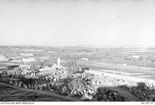 View of the surrounding country from the roof of the Garrison in Gaza ...