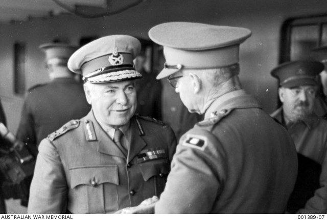 On the deck of the troopship carrying the 6th Division to the Middle ...
