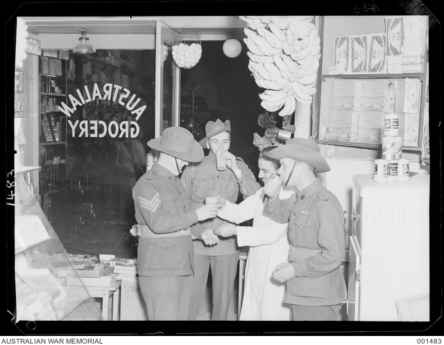 JERUSALEM. THIS SHOPKEEPER STORES MANY GOODS WE ARE ACCUSTOMED TO IN ...