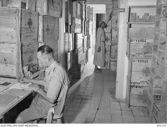 JERUSALEM - RED CROSS ROOMS - LOADING STORES - DRIVER D. TAPPER ...