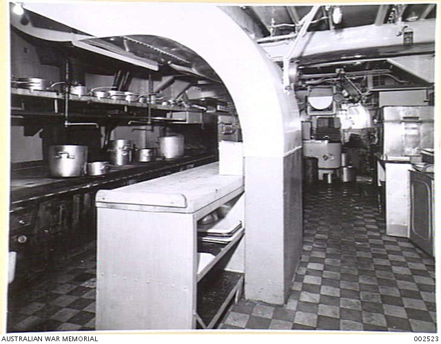 OFFICERS GALLEY. HOSPITAL SHIP "MANUNDA". | Australian War Memorial