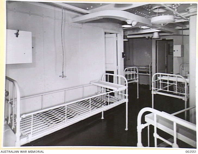 The Isolation Ward on the hospital ship Manunda, a former interstate ...