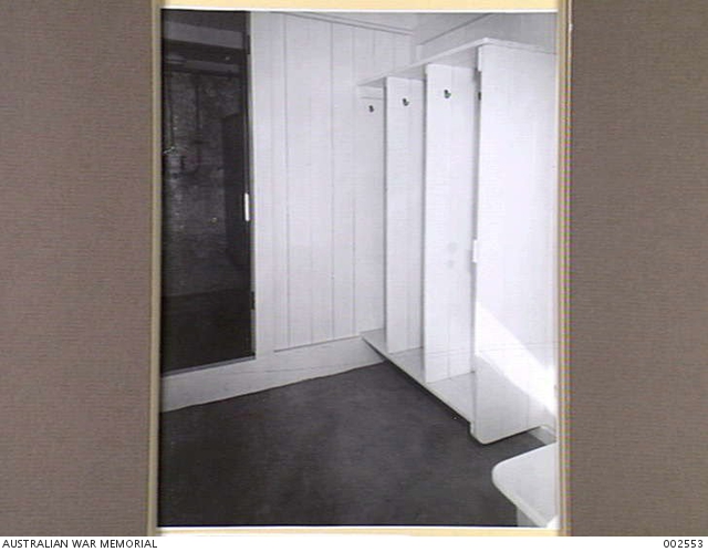 DECONTAMINATION ROOM DISROBING CUBICLES. HOSPITAL SHIP "MANUNDA ...