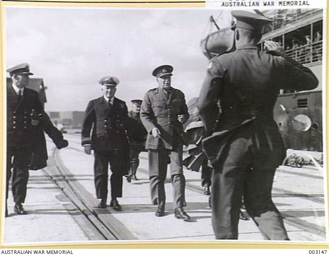 The Governor General of Australia, Lord Gowrie, accompanied by Rear ...