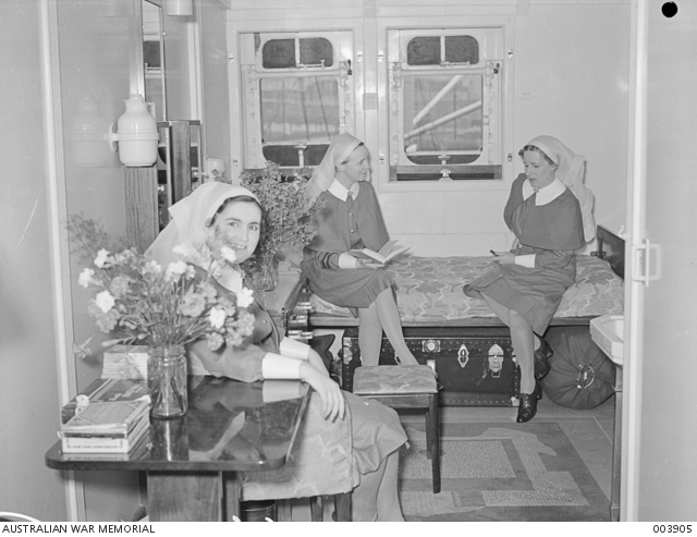 NURSES QUARTERS, SISTERS GOLDEN, PATESON AND MAREBALL. | Australian War ...