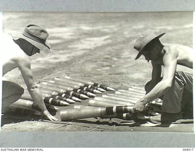 WERRIBEE. ANTI AIRCRAFT SHOOT. CHECKING OVER "PRACTICE" ANTI AIRCRAFT ...