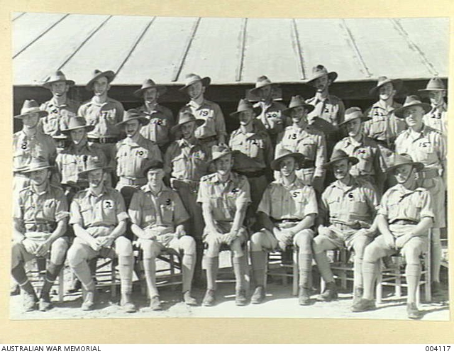 BEIT JIRJA - OFFICERS OF THE 1ST AUST. H.Q. CORPS TRAINING DEPOT. GROUP ...