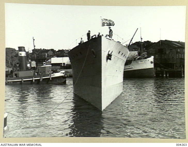 SYDNEY, NSW. AFTER ITS LAUNCHING THE RAN CORVETTE HMAS LISMORE AT ...