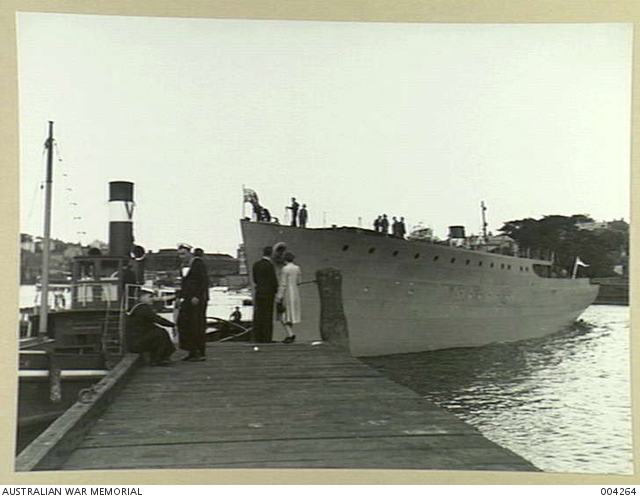 SYDNEY, NSW. AFTER ITS LAUNCHING THE RAN CORVETTE HMAS LISMORE AT ...