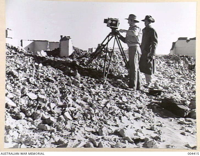 SIDI BARRANI, EGYPT. OFFICIAL PHOTOGRAPHERS TAKE SHOTS OF THE RUINS OF ...