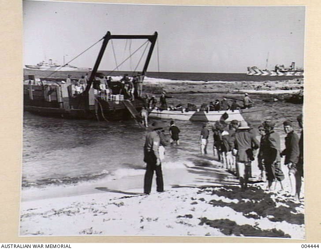 SIDI BARRANI - ITALIAN PRISONERS BEING PUT ABOARD THE TENDER WHILE ...