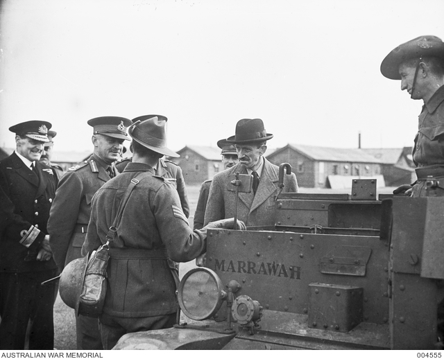 A.I.F. AT THEIR ENGLISH HEADQUARTERS: DOMINION SECRETARY, LORD ...