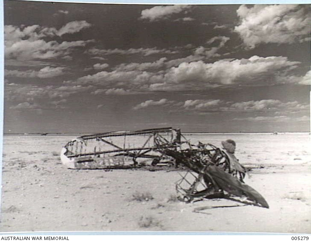 NEAR BARDIA, LIBYA. THE BURNT OUT SHELL OF ONE OF THE THIRTEEN WRECKED ...