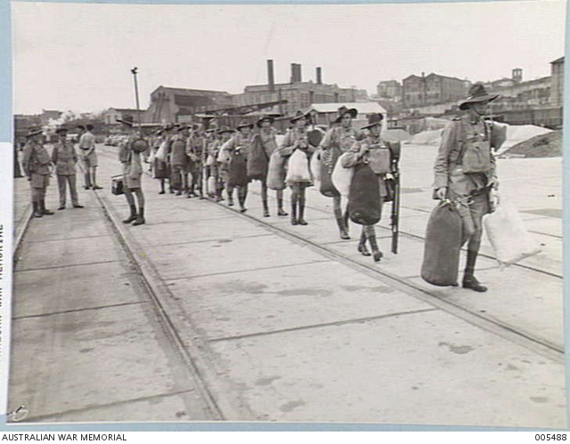 SYDNEY, NSW. VICTORIAN MEMBERS OF THE 8TH DIVISION PETROL COMPANY ABOUT ...