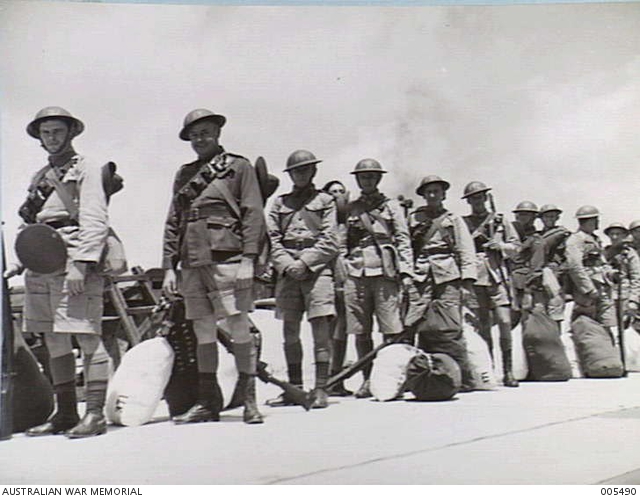 VICTORIAN MEMBERS OF THE 2/19TH INFANTRY BATTALION WAITING FOR THE ...