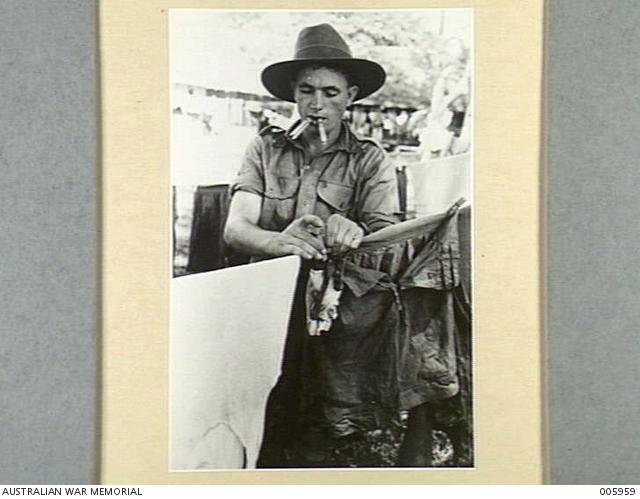 Even in their new tropical location, troops of the 8th Division still ...