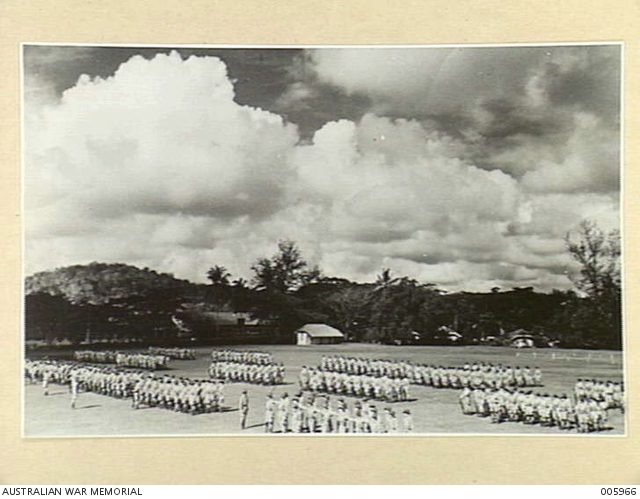 Troops of the 8th Division assembled on the parade ground at their new ...