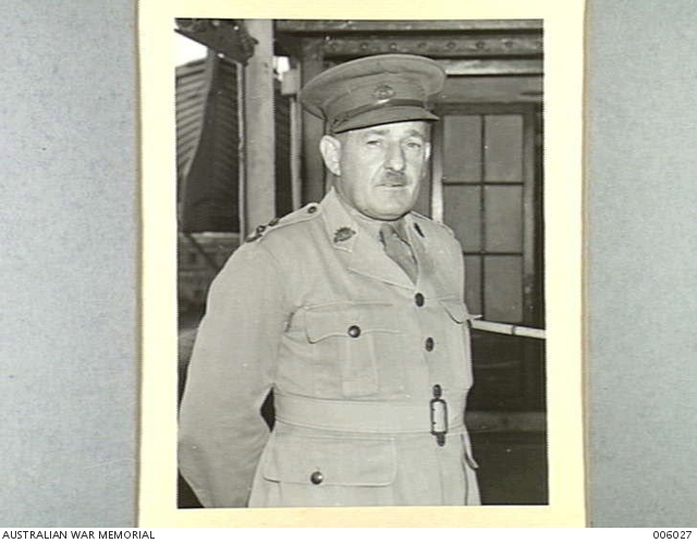 Portrait of Lieutenant Colonel R Sutherland on the deck of the troop ...