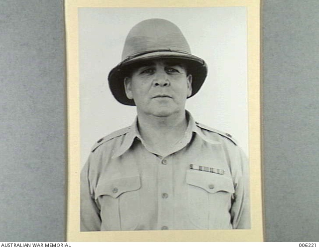 Portrait of Major L Logan, an Australian Army Officer who holds the ...