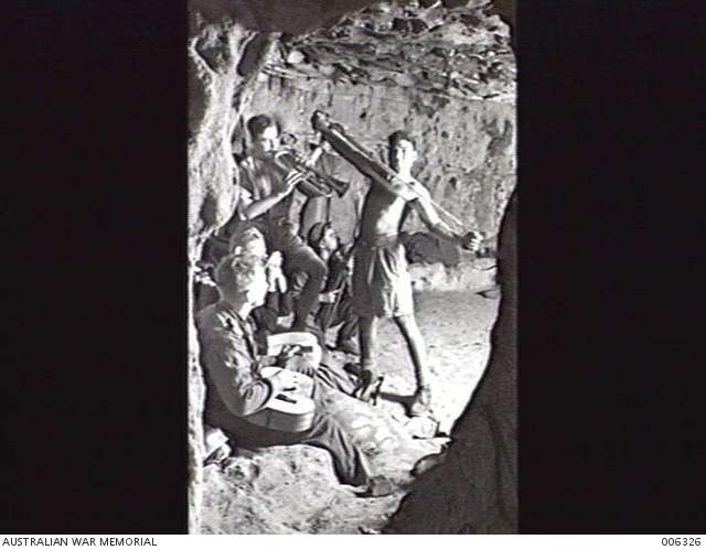 TOCRA. RESTING AFTER THEIR STRENUOUS DESERT CAMPAIGN, MEN OF THE AIF ...