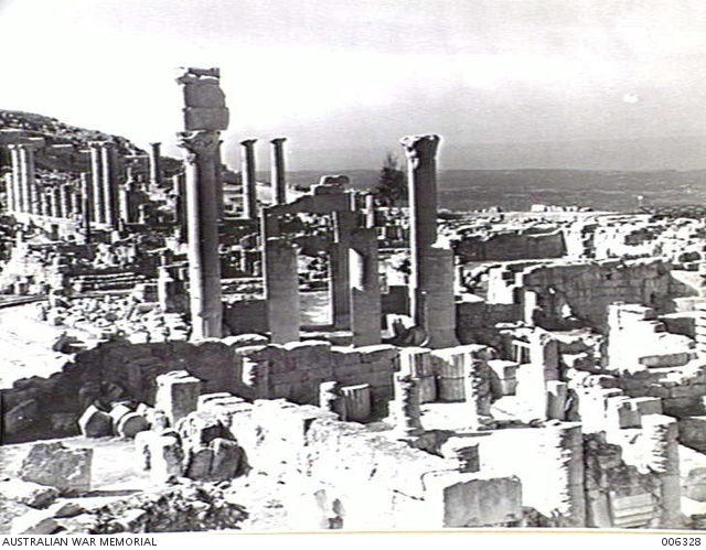 CYRENE. PART OF THE RECENTLY EXCAVATED RUINS OF THE ANCIENT CITY ...