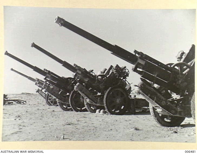 NEAR BARDIA. THESE ARE THE MOST MODERN GUNS USED BY THE ITALIANS AND ...