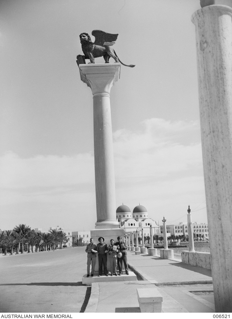 BENGHAZI. ALONG THE HARBOUR FRONT AT BENGHAZI. (NEGATIVE BY F. HURLEY ...