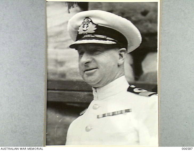 Portrait of Commodore (Cmdre) J W Durnford RN who held the appointment ...