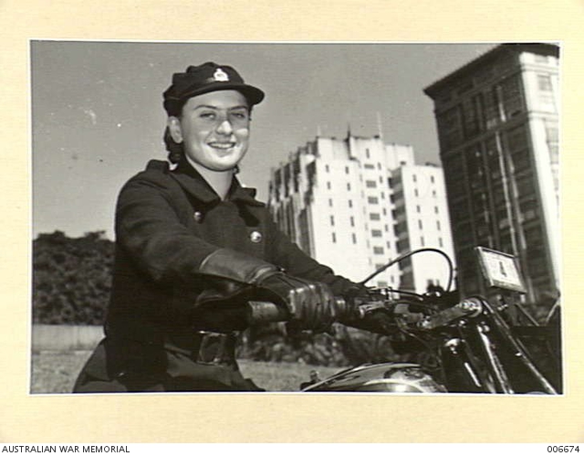 MISS SHIRLEY WINTER, A MOTOR CYCLE MESSENGER OF THE NATIONAL EMERGENCY ...
