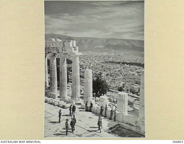 OVERLOOKING ATHENS FROM THE ACROPOLIS. (NEGATIVE BY G. SILK ...