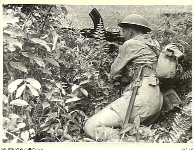 A.I.F. BREN GUN CARRIER IN THE MALAYAN JUNGLE, ON TACTICAL EXERCISES ...