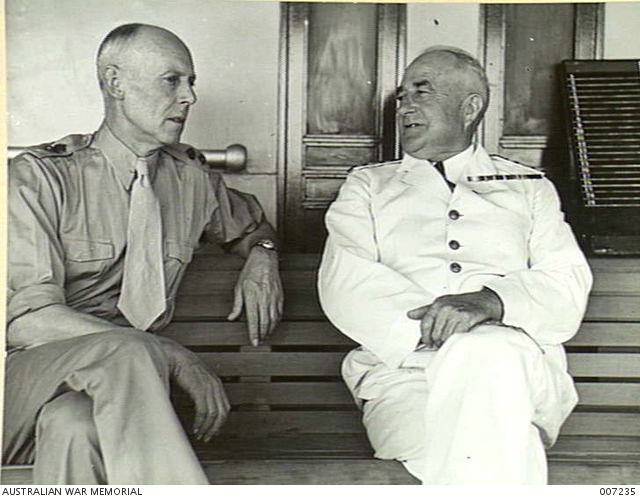 AT SEA FROM FREMANTLE. COLONEL LEVERIDGE, HAS A CHAT WITH CAPT. DOUGLAS ...
