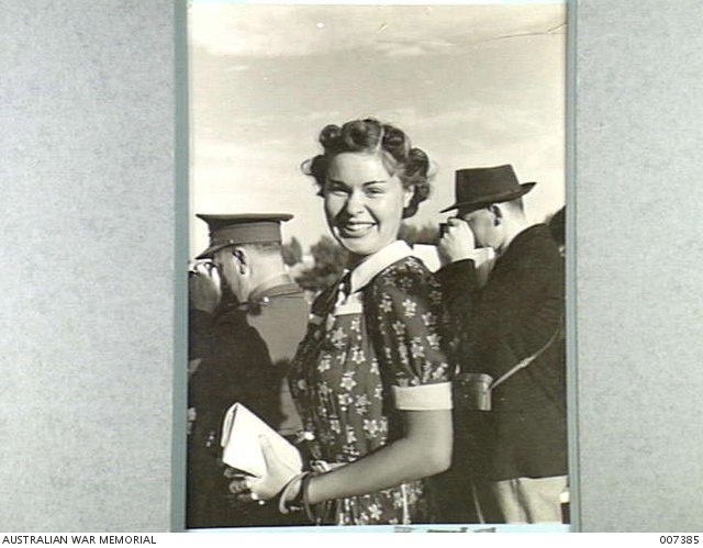 JERUSALEM. MISS JUNE ADAMS DAUGHTER OF MAJOR W.G. ADAMS AT HORSE SHOW ...