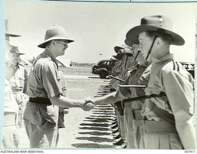 BEIT JIRJA. LIEUTENANT GENERAL GEORGE GIFFARD IS INTRODUCED TO OFFICERS ...