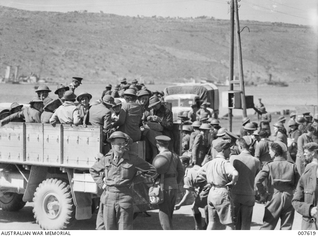 SOUDA BAY. CRETE. PART OF AN AUSTRALIAN AND N.Z. HOSPITAL ARRIVE SAFELY ...