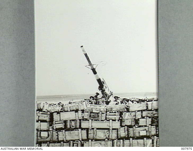 ANTI-AIRCRAFT GUN POSITION INSIDE TOBRUK PROTECTED BY ITALIAN ...