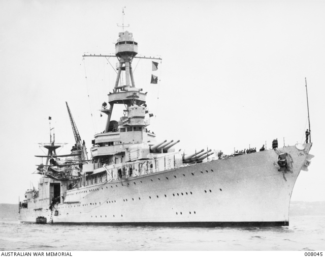Sydney, NSW. US Naval Squadron in Sydney. USS Chicago leading the ...