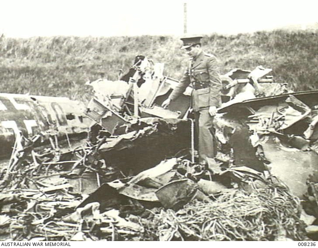 The wreckage of the Me.110 in which Rudolph Hess, Hitler’s Deputy, made ...